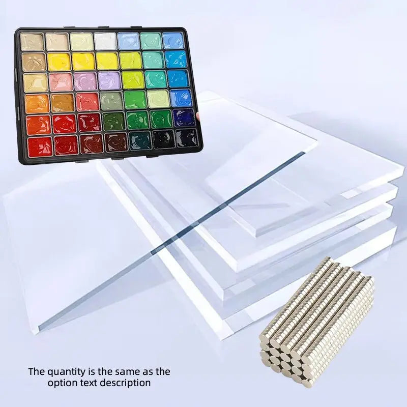 3D glass painting DIY materials, acrylic glass panels, acrylic paint a ...