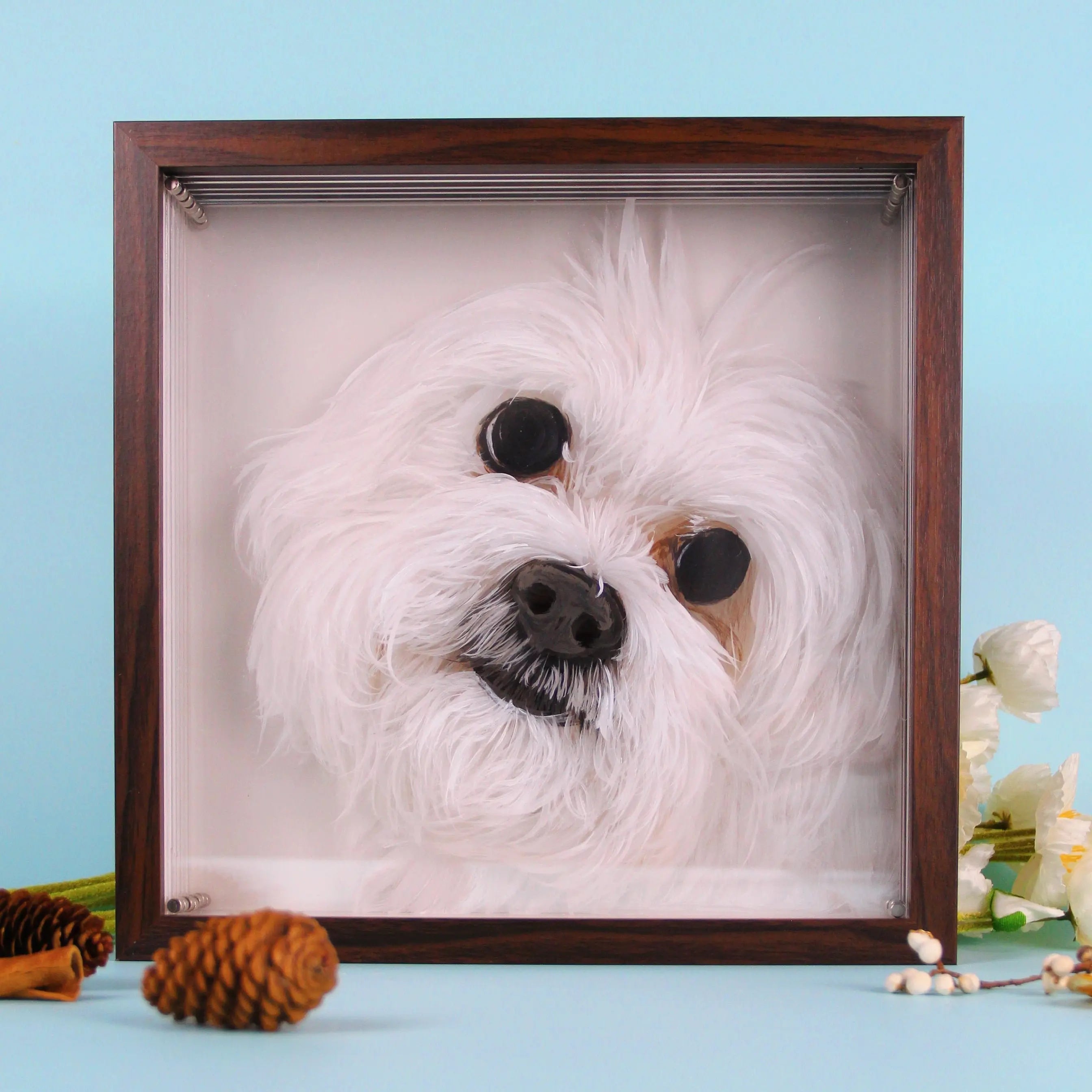 FairWonder Custom 3D Glass On Painting Pets Painting Cat/Dog Portrait ...